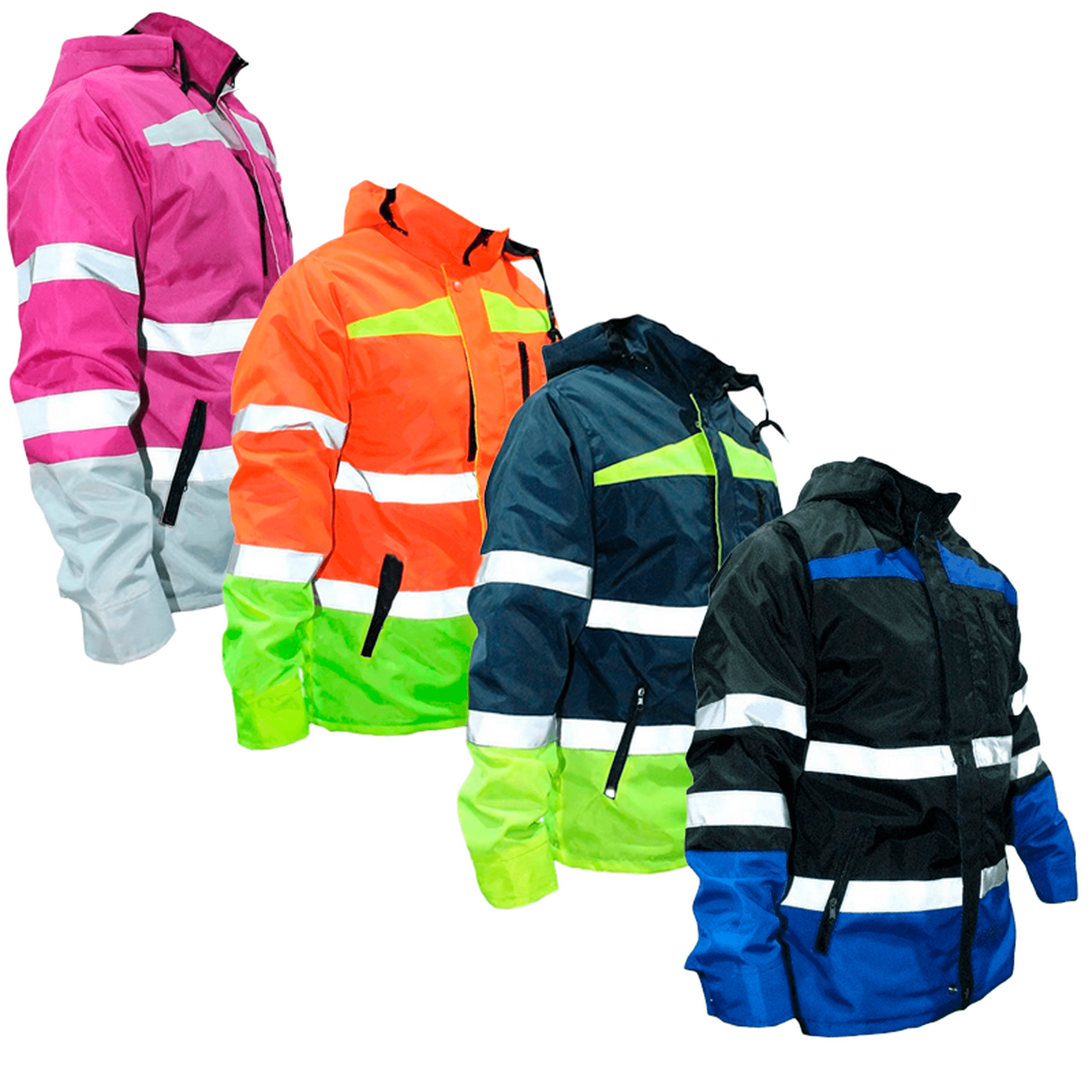 Chamarra Polar Tela Tiburón Alta Visibilidad Con Reflejante Señor ...