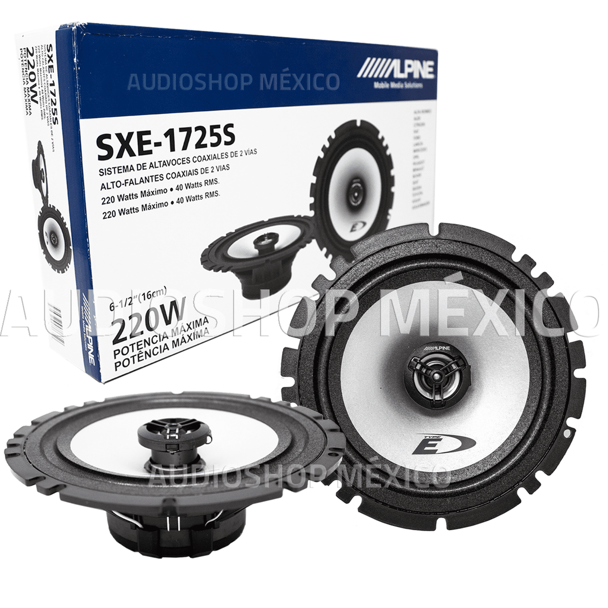 Bocinas Coaxiales Alpine SXE-1725S 220 Watts 6.5 Pulgadas 4 Ohms 40 ...