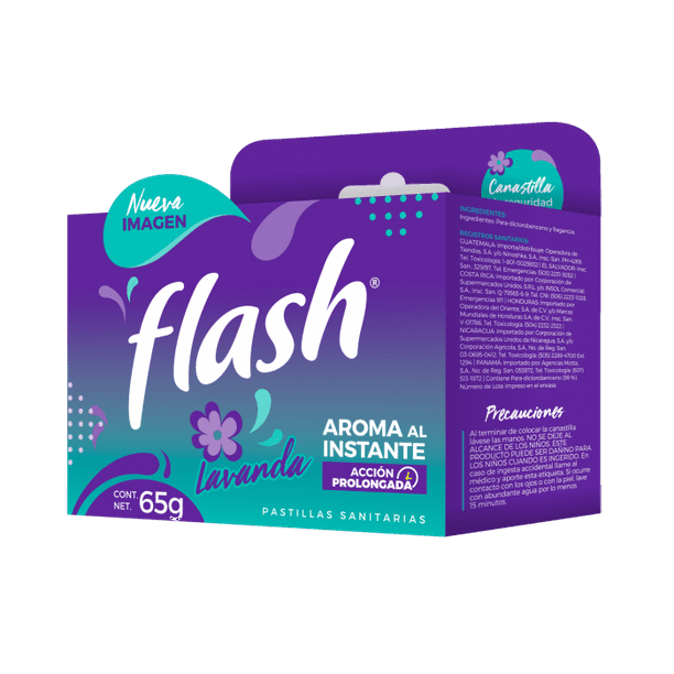 Pack de 50 Pastilla para Sanitario Flash Lavanda 65 gr Flash Lavanda | Bodega Aurrera en línea