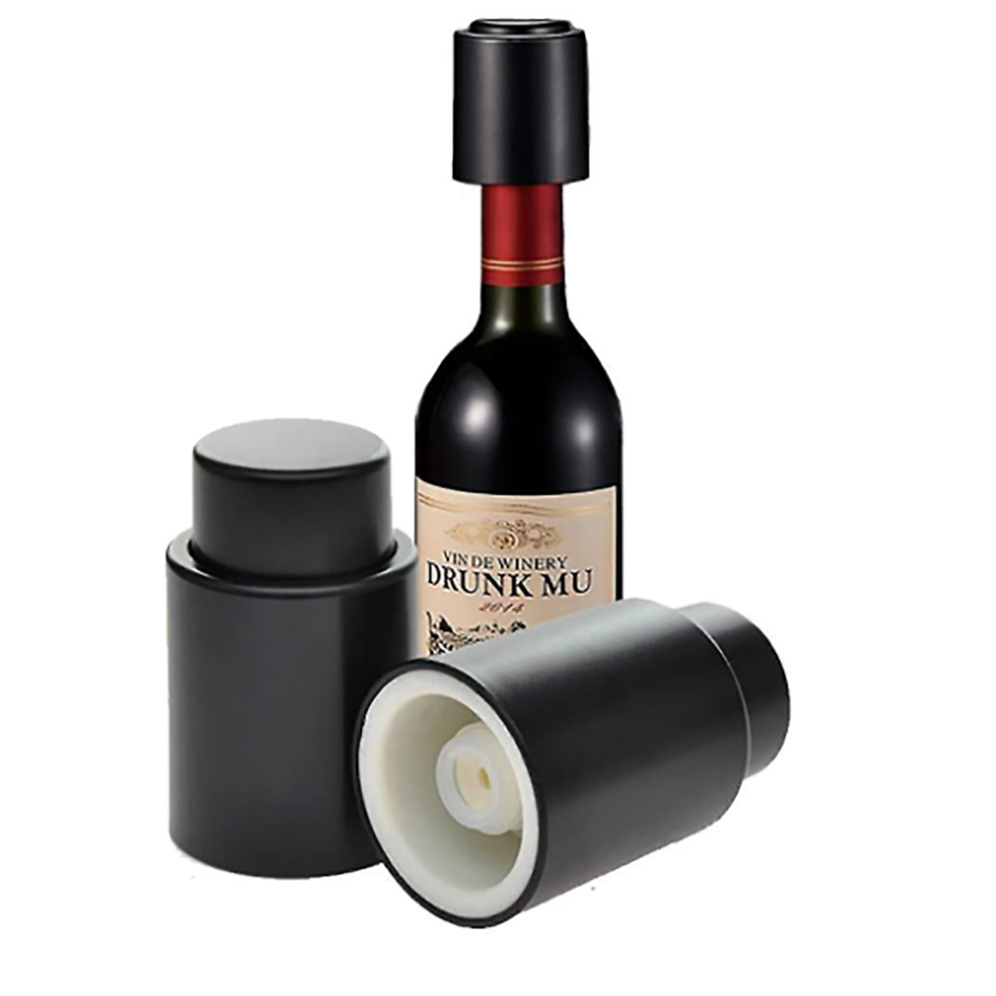 Tapón de botella de vino, tapón de vino de vacío de aire, sellador de vacío reutilizable JAMW ...