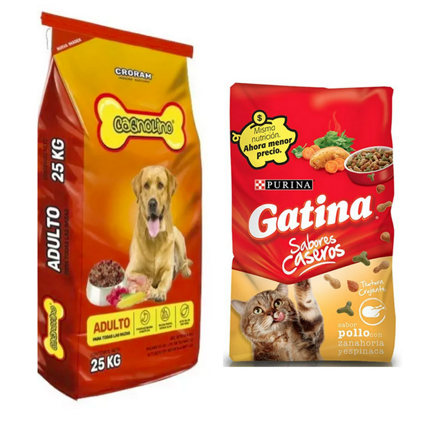 Pack de Croquetas para Perro y Gaato Cagnolino/Gatina 40Kg Cagnolino ...