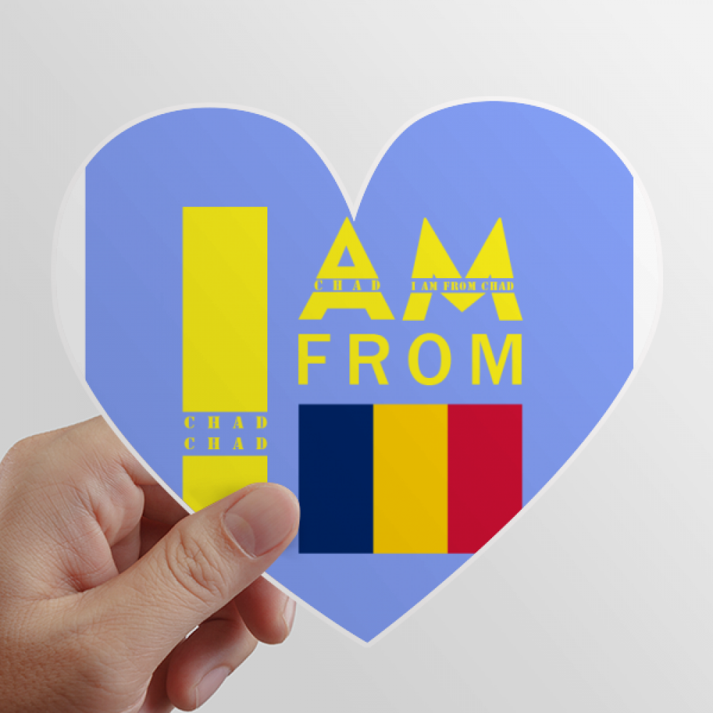 Soy de Chad Calcomanías cardíacas,calcomanías para equipaje | Walmart ...