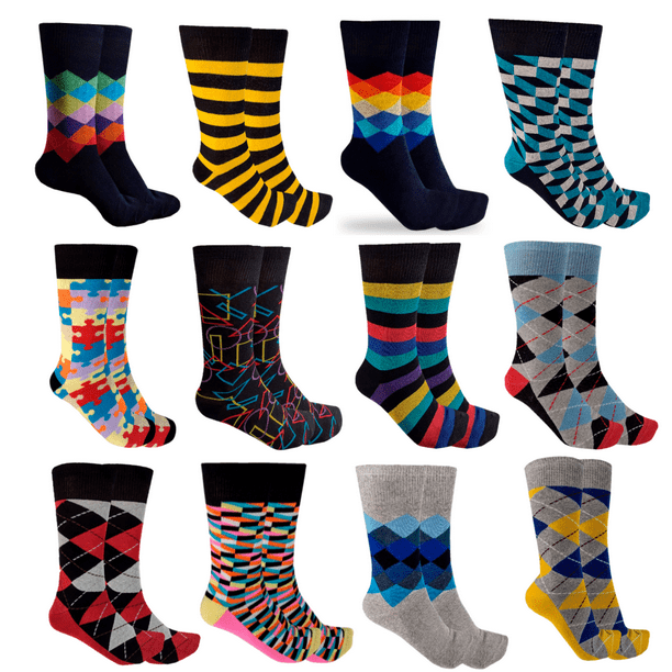 Calcetines De Vestir Caballero Formales Geométricos SET de 10 Pares Mad ...