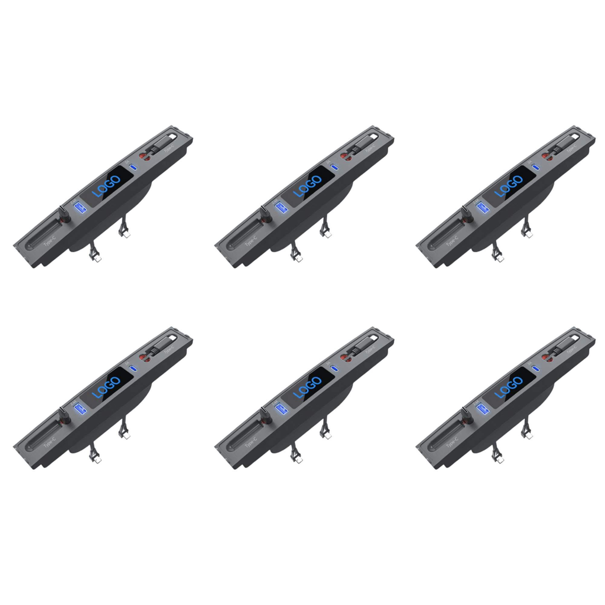 Station Docking 27W PD USB Hub Cargador rápido para Tesla Model 3 Y ...