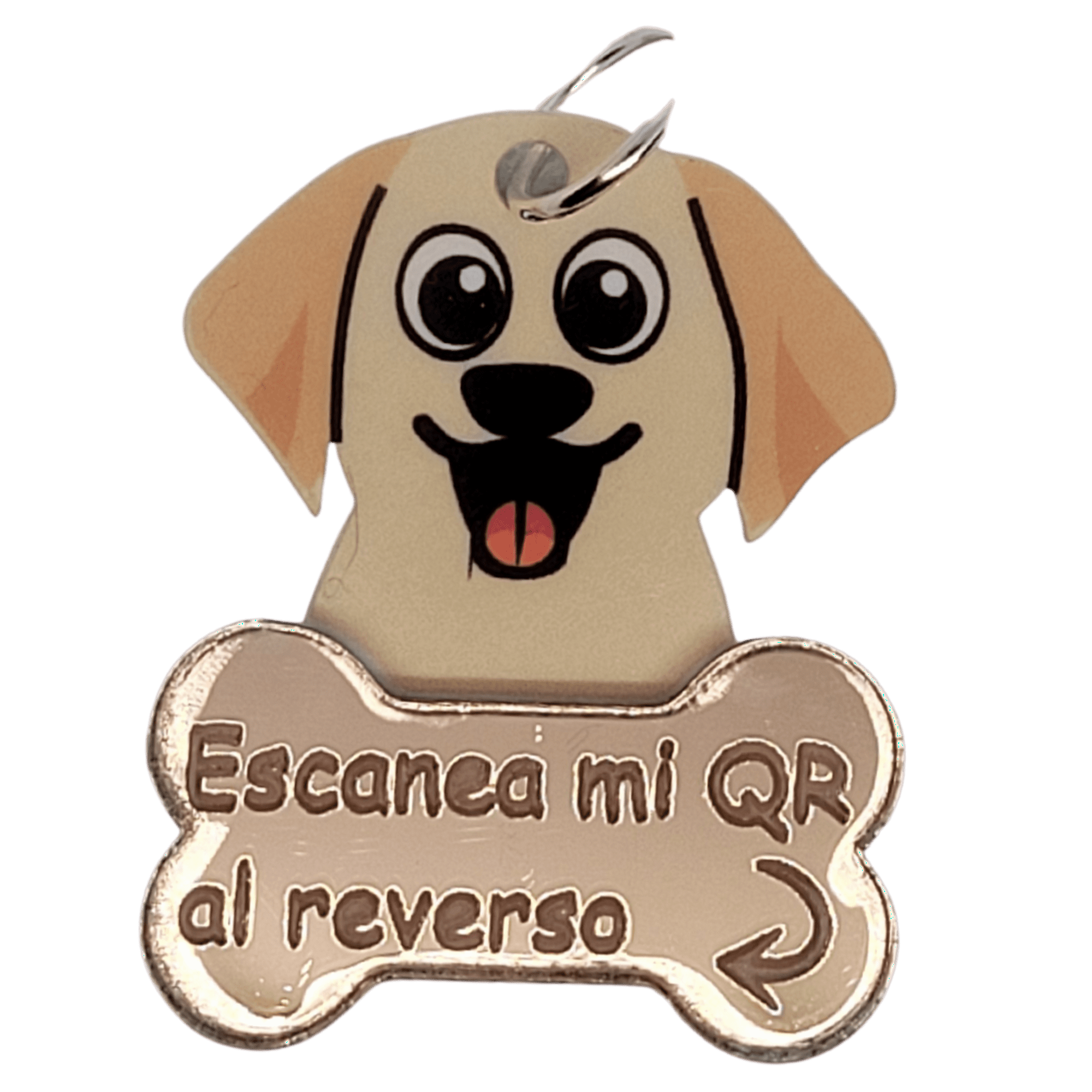 PLACA DE IDENTIFICACIÓN INTELIGENTE QR PARA PERRO - LABRADOR ROSA ...