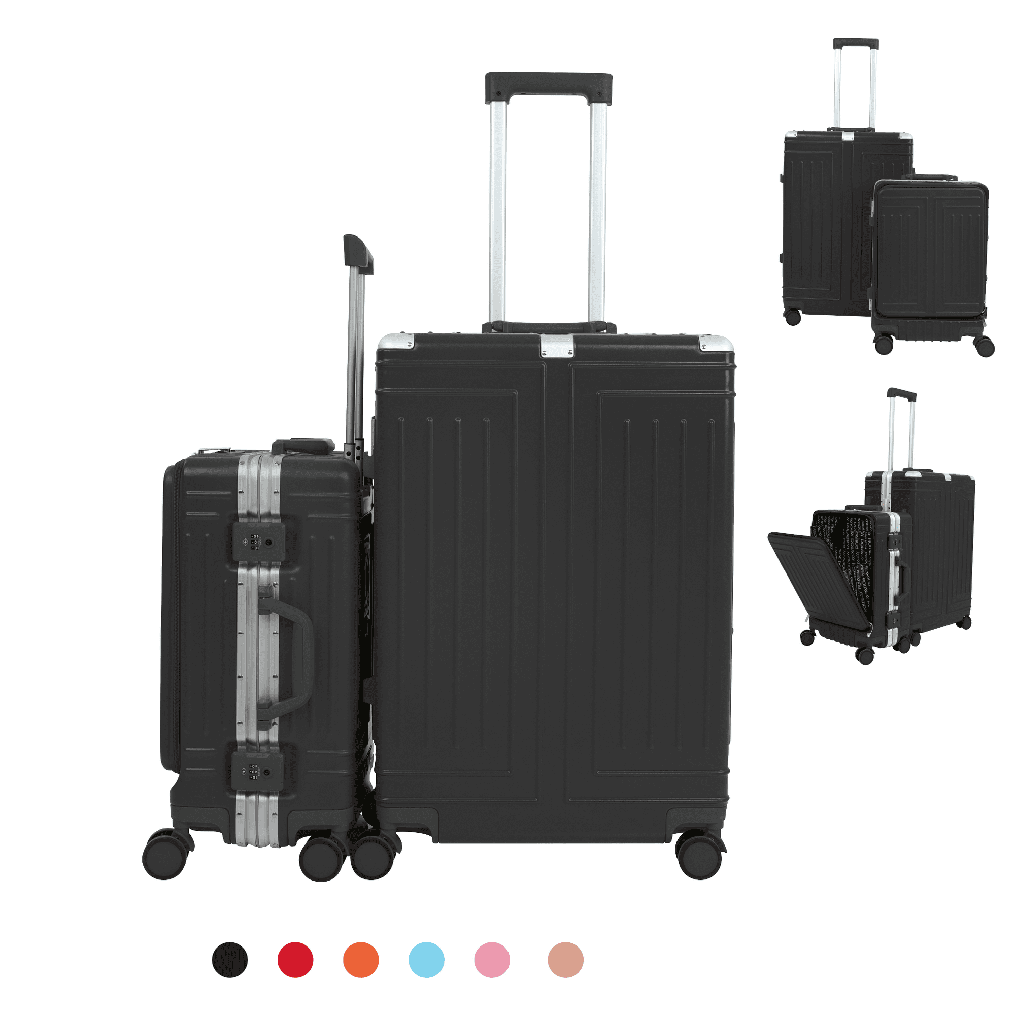 Set de 2 Maletas Premium 20 y 26 Pulgadas Equipaje de mano Con Candado ...