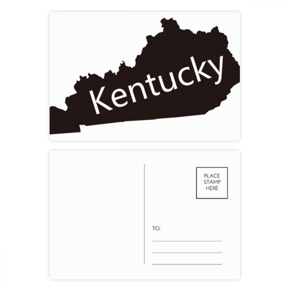 Kentucky America usa mapa silueta Set cumpleaños gracias tarjeta postal ...