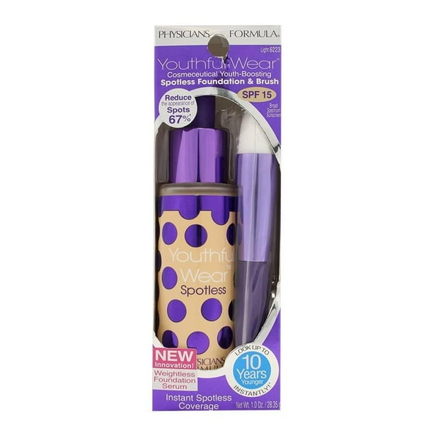 Base de maquillaje Physicians Formula Youthful Wear con brocha 6223 ...