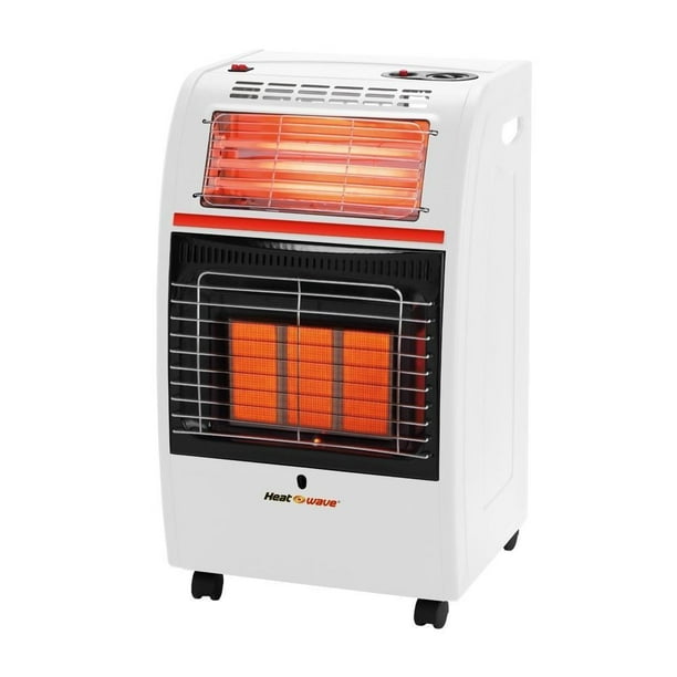 Calefactor Portátil Heat Wave 2 en 1 Gas LP Blanco | Bodega Aurrera en ...