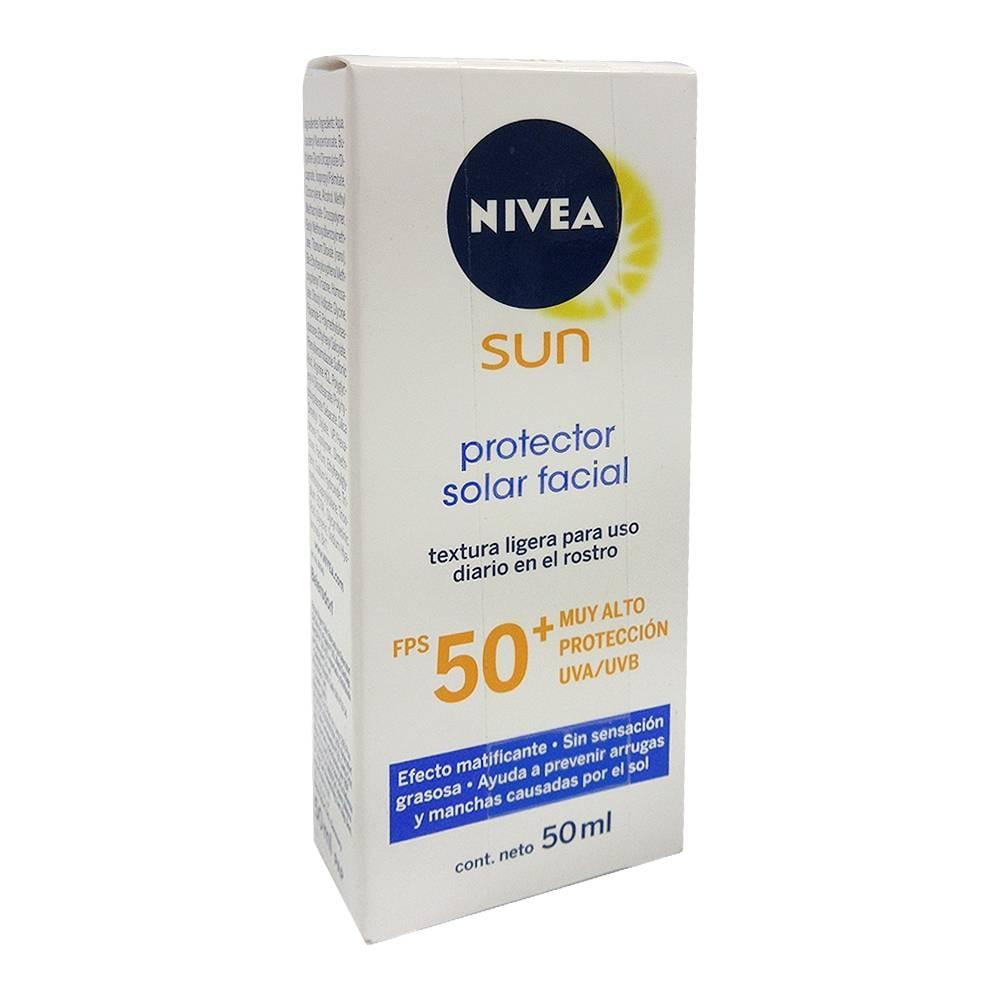 Protector solar facial Nivea sun FPS 50 textura ligera 50 ml | Walmart