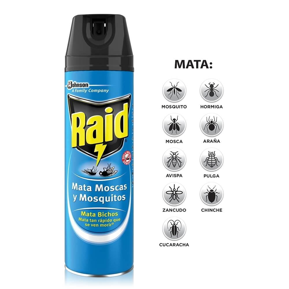 Insecticida Raid en aerosol mata moscas y mosquitos 400 ml | Bodega ...