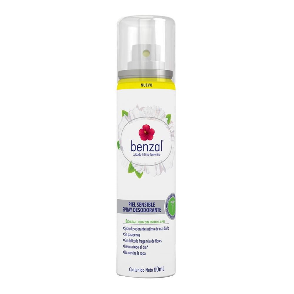Desodorante íntimo Benzal piel sensible en spray 60 ml | Walmart en línea