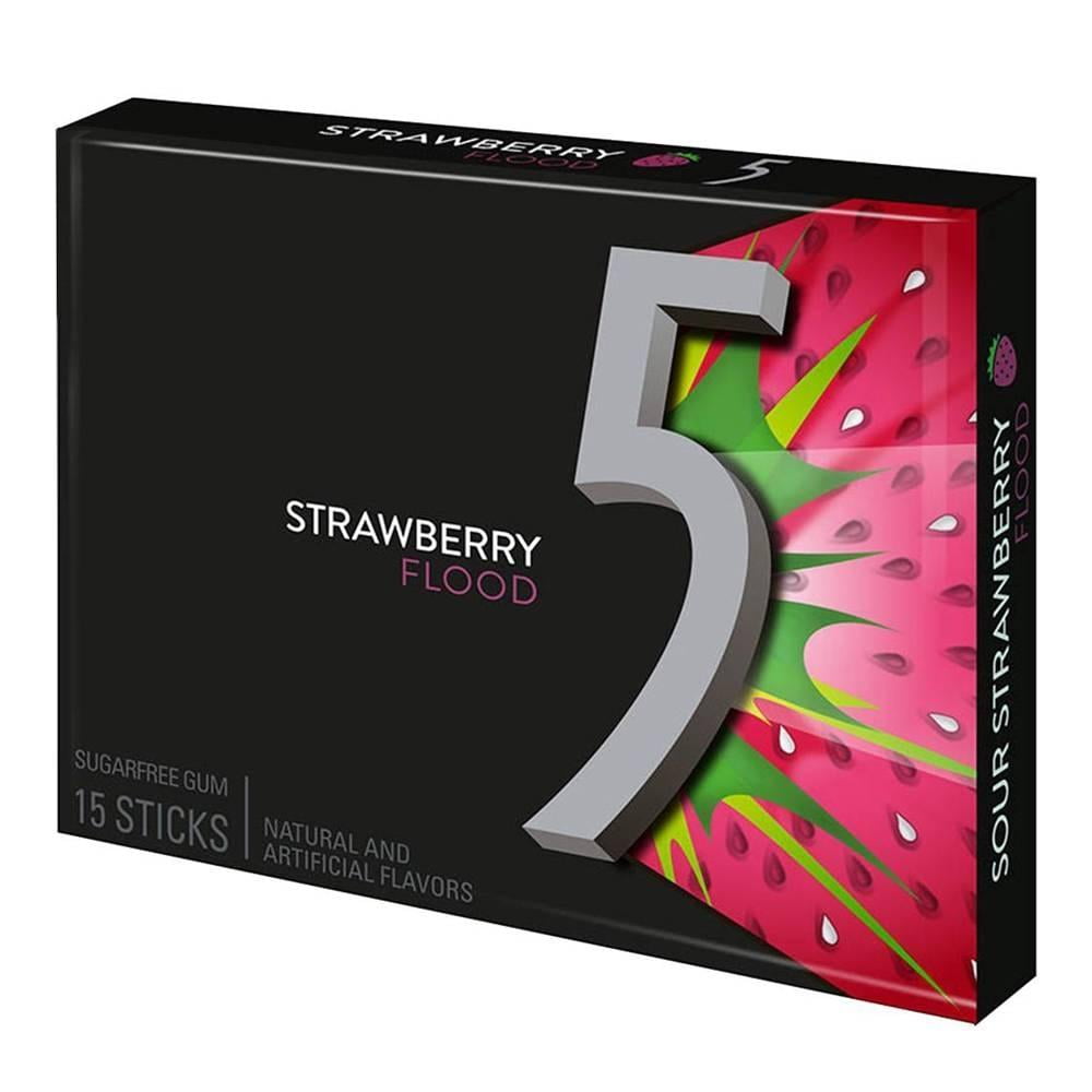 Goma de mascar Wrigley's Five 5 sabor fresa 15 pzas | Walmart