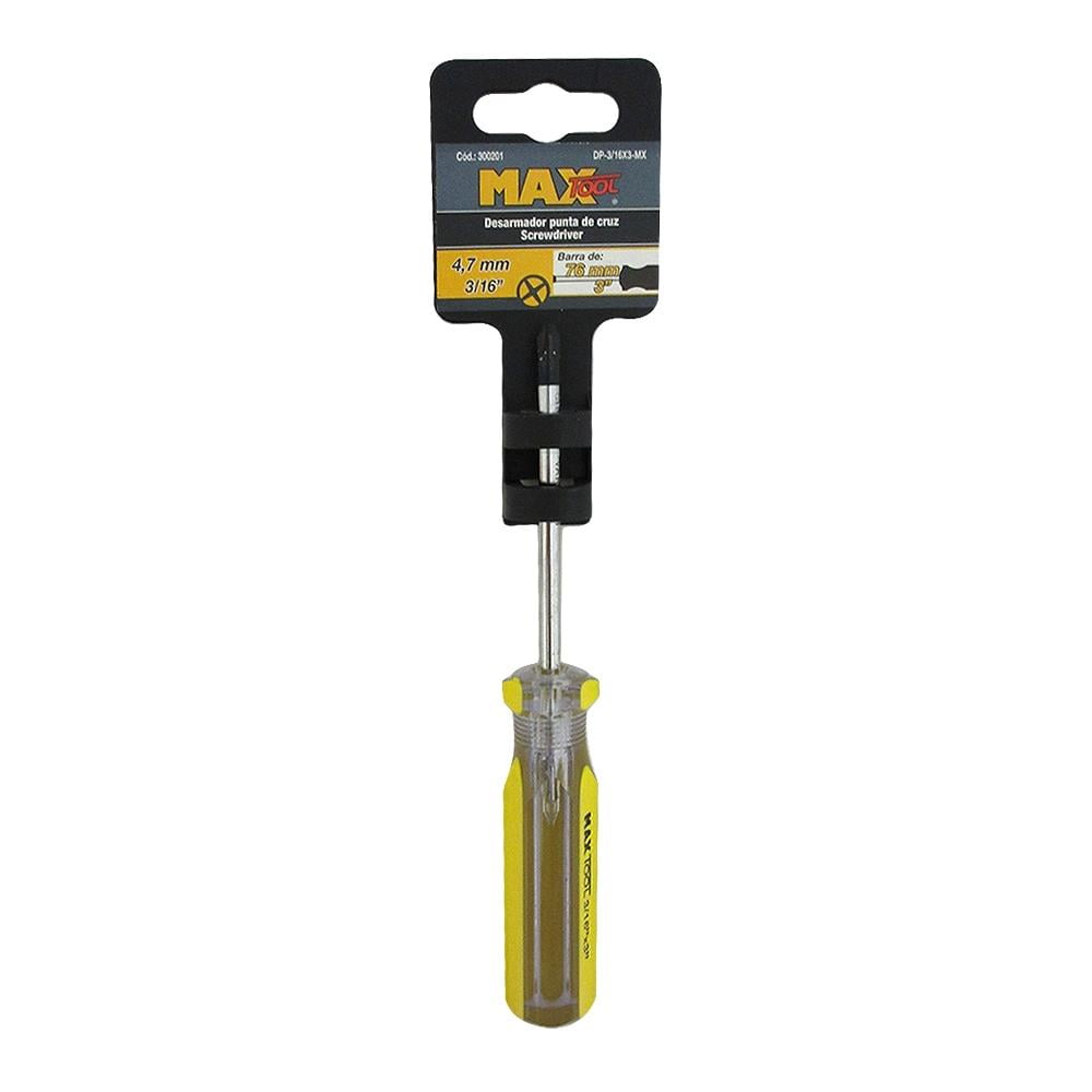 Desarmador Maxtool 4.7 mm punta de cruz 1 pza | Walmart