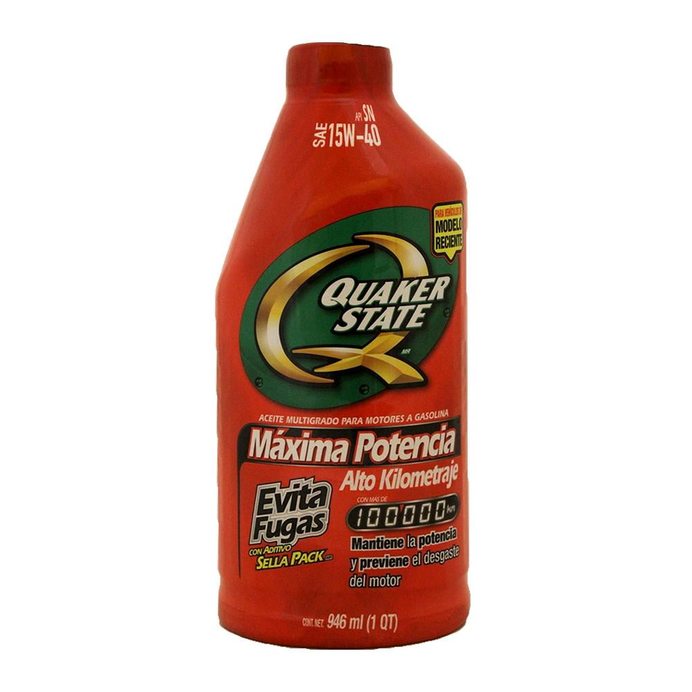 Aceite para motor Quaker State máxima potencia SAE 15W-40 SN 946 ml ...