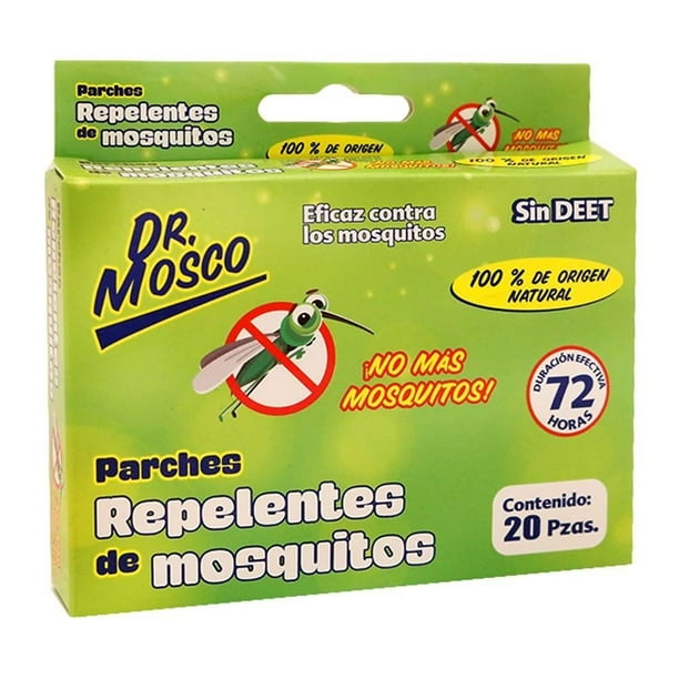 Parches repelentes de mosquitos Lidernova Dr. Mosco sin deet 1 paquete ...