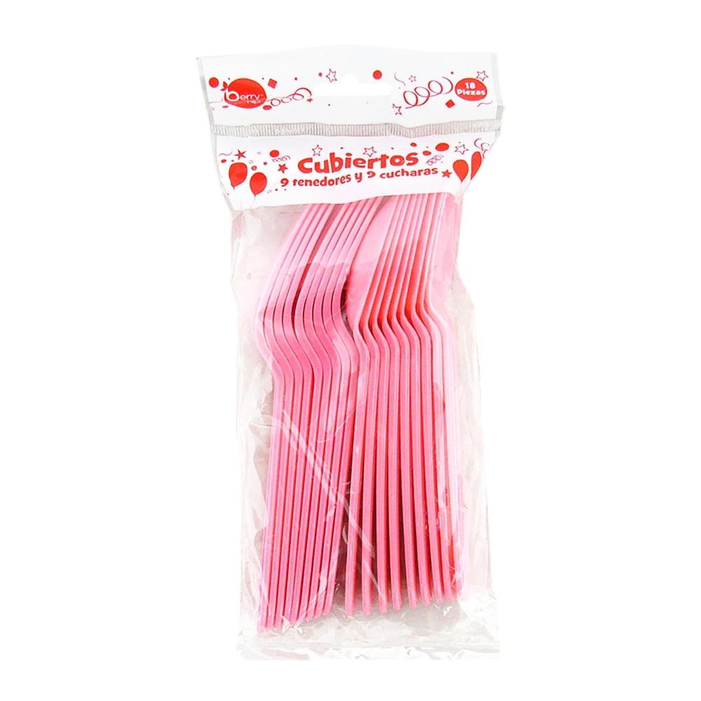 Cubiertos de plástico Berry Hip 1 paquete con 18 pzas | Walmart