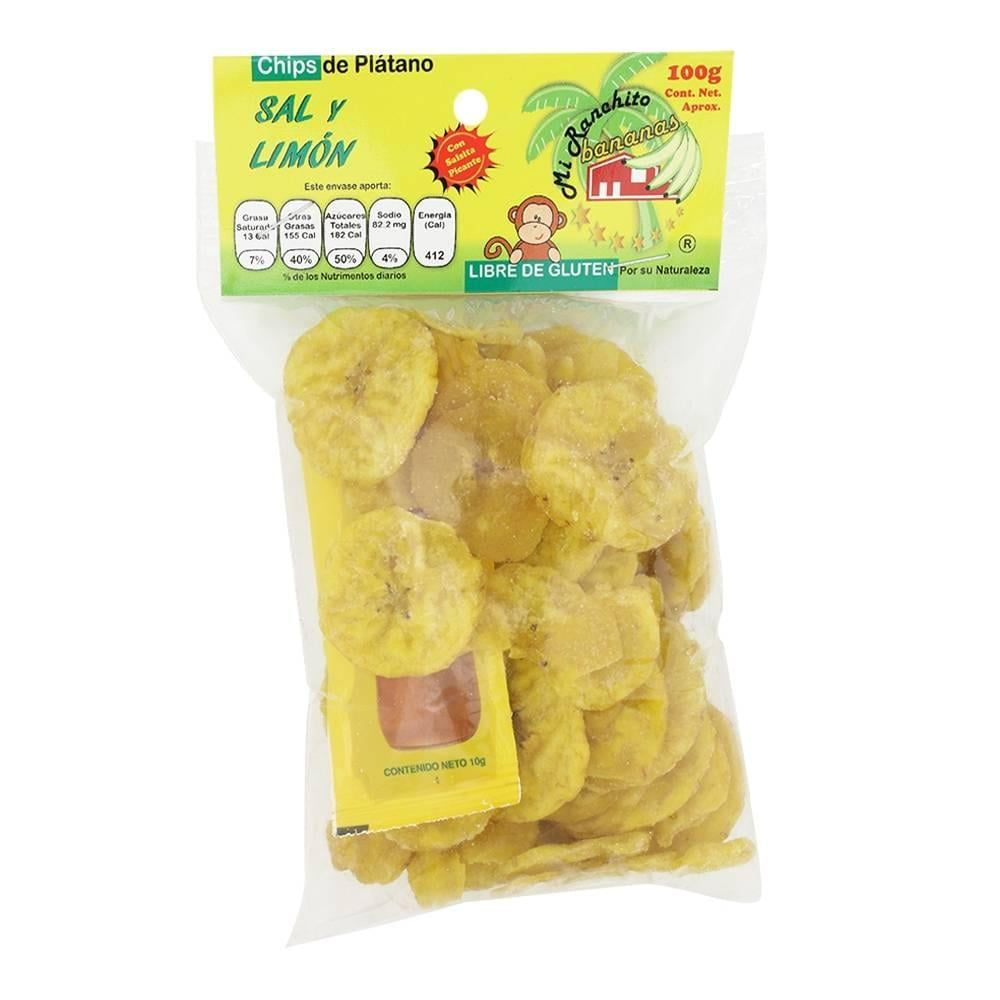 Chips de Plátano Mi Ranchito Bananas Sal y Limón 100 g | Walmart