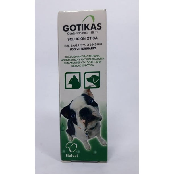 Solución ótica antihongos, antiinflamatoria y anestésica Gotikas Halvet ...