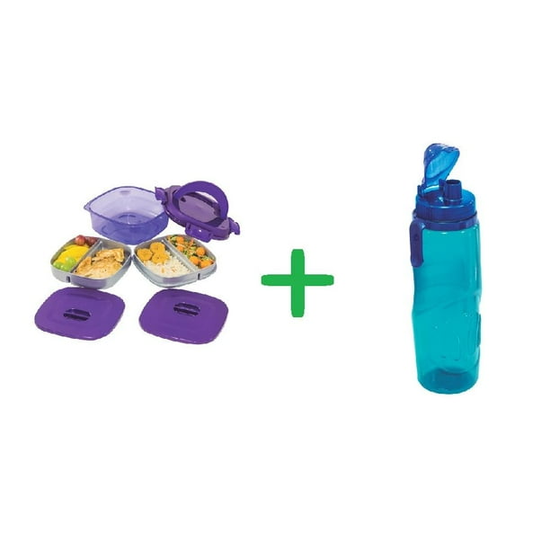 Set hermetico violeta y botella azul Polimes LS22LVPSL1000A | Walmart ...