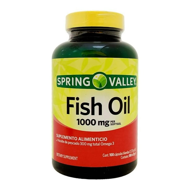 Suplemento alimenticio Spring Valley fish oil 1000 mg 100 cápsulas ...