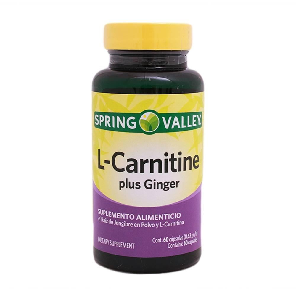 Suplemento alimenticio Spring Valley L-carnitine plus ginger 60 ...