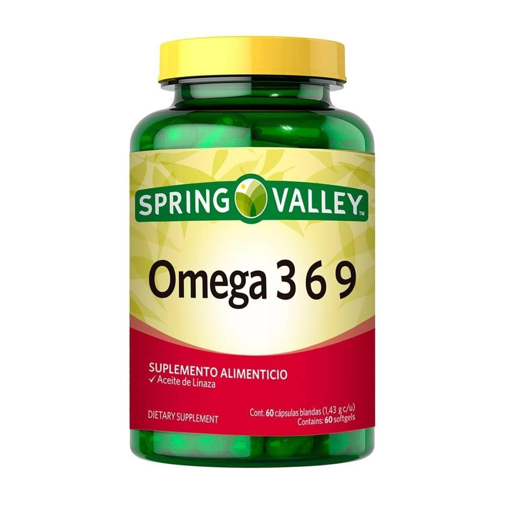 Suplemento alimenticio Spring Valley omega 3 6 9 con 60 cápsulas | Walmart