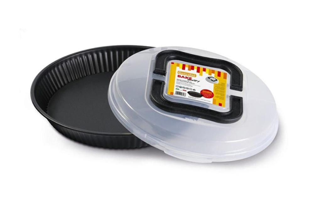 Molde de Acero para Pay con Tapa de Plástico de 28 cm. Guardini Bake ...