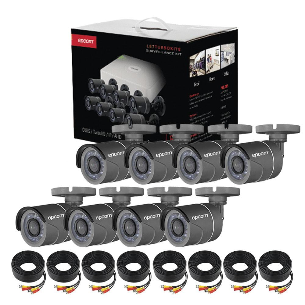 Kit Cctv De 8 Cámaras Tipo Bala Turbohd 720p Epcom Lb7turbokit8p