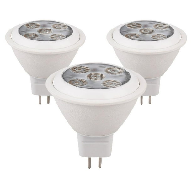 Foco MR16 de led Techno Shine tres pack luz blanca cálida base BP ...