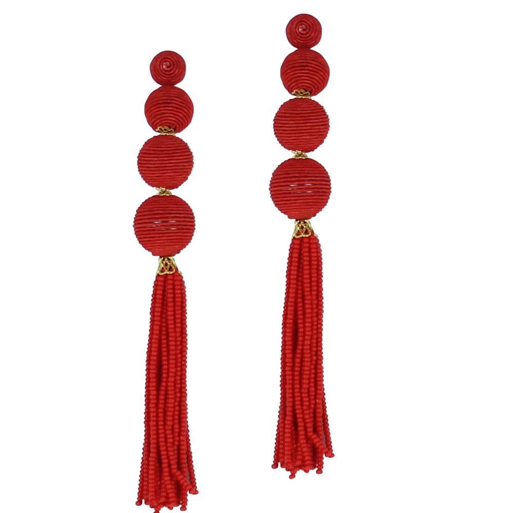 Aretes Rojo 4 Bolas y Chaquiras Pink Revolver Bisuteria | Walmart en línea