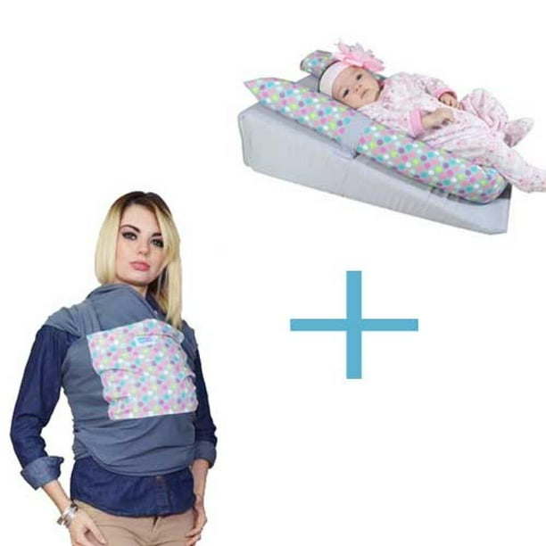 Fular y Colchón Antireflujo Mami Ama Bebé Confeti Mami Ama Bebé gris ...
